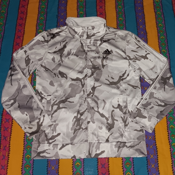 adidas | Jackets & Coats | Adidas Camo Zip Up Track Jacket Camouflage ...